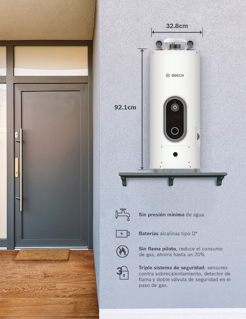 Calentador de depósito Bosch Classic Clic gas natural 12