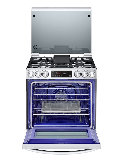 Estufa de piso a gas LP Lg Lupin 2 75.8 cm LRGL5847S de 6 quemadores 4