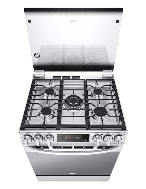 Estufa de piso a gas LP Lg Lupin 2 75.8cm LRGL5845S de 5 quemadores 7