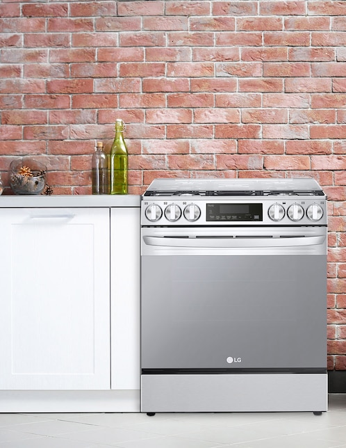 Estufa de piso a gas LP Lg Lupin 2 75.8cm LRGL5845S de 5 quemadores 9