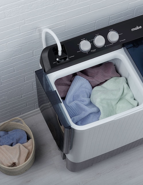 Lavadora doble tina Mabe semiautomática carga superior LMDX224HBAB0 4