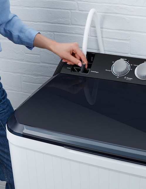 Lavadora doble tina Mabe semiautomática carga superior LMDX224HBAB0 8