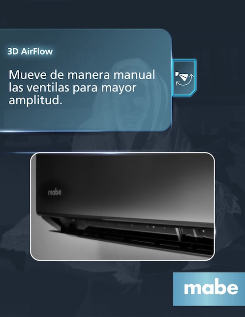 Aire acondicionado mini split inverter Mabe frío y calor 12000 BTU MMI12HABWCA32M2 2